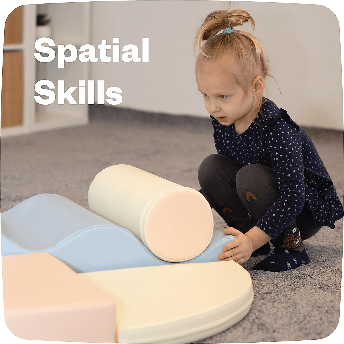 IGLU Soft Play Explorer Pastel Color Set Hand Made Large Foam Blocks Climbing Toys for Toddlers 1-3 Year Old Indoor Playground 6 Shapes