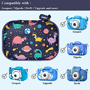 Leayjeen Kids Camera Case Compatible with Seckton/GKTZ/OZMI/HANGRUI/VATENIC/Langwolf and More Kid Toddler Digital Cameras Toys for Birthday Boys Girls Gifts (Case Only)…