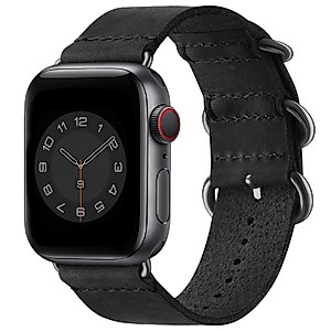 Vintage Leather Bands Compatible with Apple Watch Band 38mm 40mm 41mm 42mm 44mm 45mm 49mm,Genuine Leather Retro Strap Compatible for Men Women iWatch Ultra SE Series 8/7/6/5/4/3/2/1