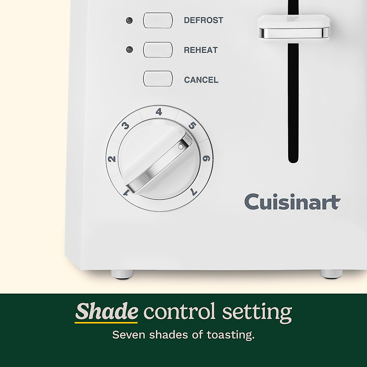 Cuisinart CPT-122 Compact Plastic 2-Slice Toaster, White