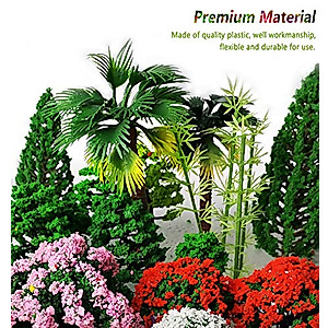 hatisan 37pcs Mixed Model Trees 1.45-5.5 inch (3.7 -14 cm), Ho Scale Trees Diorama Supplies, Model Train Scenery, Fake Trees for Projects, DIY Scenery Landscape Woodland Scenery - Multiple Type