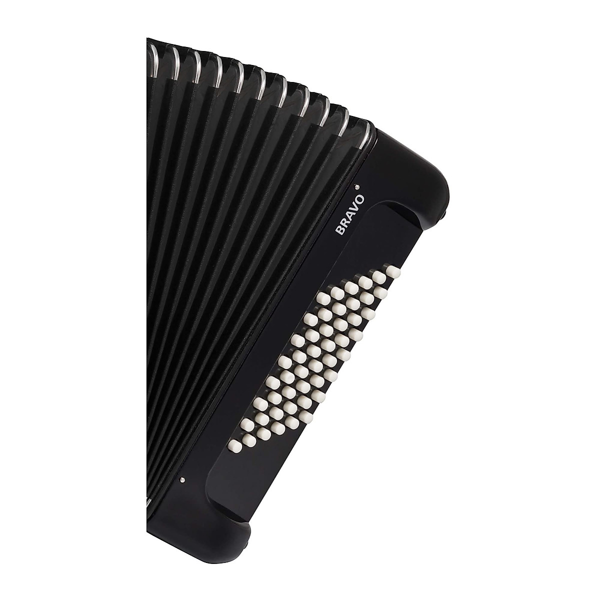 Hohner Bravo II 48 Chromatic Piano Key Accordion - Jet Black