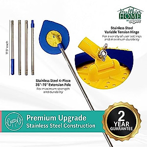 CHOMP Long Handle Wall Cleaner, 5 Minute CleanWalls Extendable Wall Washer, Ceiling Cleaner, Baseboard Duster, Telescoping Dry Dust and Wet Wash Cleaning Mop with Washable Microfiber Pad