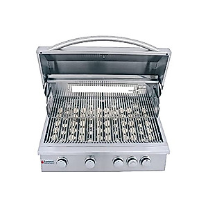 RCS Premier Series Stainless Steel 32 Built-in Grill with Rear Burner -Natural Gas