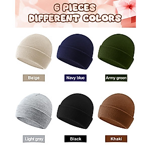 Liitrsh Pack of 6 Winter Baby Beanies Soft Warm Newborn Toddler Infant Cute Knit Baby Hats for Boys Girls Kids(for 1-3 Years Old)