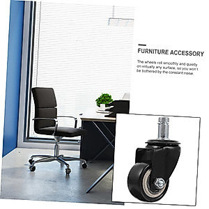 COOPHYA 5 Pcs Boss Chair Caster Computer Chair Wheels Carpets Gliding Wheels Workbench casters Castor Wheels Hardwood Floors Wheels Rubber Polyurethane (pu) Universal to Rotate Transport