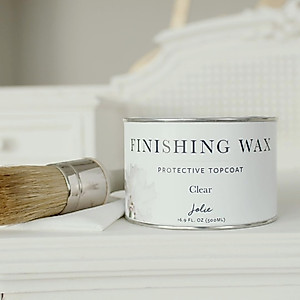 Clear Finishing Wax – Protective Topcoat for Chalk Style Furniture Paint, Raw or Stained Wood, Odor-Free, 500ml [Jolie]