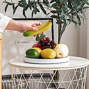DLD single-layer rotatable two-layer sideboard, spice rack, storage rack, lazy Susan turntable, non-slip shelf (Single layer)