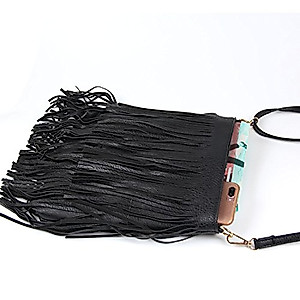 Lanpet Women Fringe Tassel Cross Body Bag Leisure Shoulder Bag
