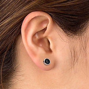ComfyEarrings Onyx CZ Bezel Stud Earrings