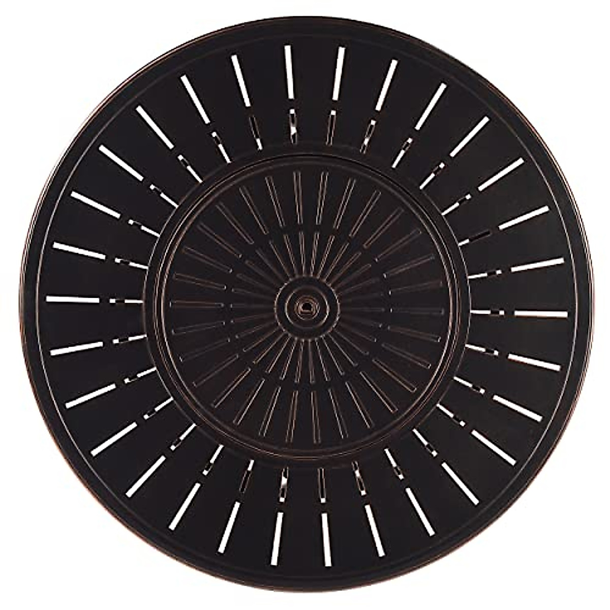 Oakland Living Aluminum 57,0000 BTU 44 in. Round Propane Black Fire Pit Table with Fire Beads, Lid, Propane Tank Cover and Table Fabric Covers in Copper Finish, (AZNOBU-FPT-AC)