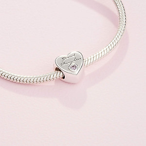 PANDORA Jewelry Granddaughter's Love Charm - Compatible with PANDORA Moments - Sterling Silver Charm with Cubic Zirconia