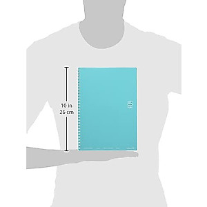 KOKUYO Spiral Lined Notebook, 10'' x 7'' Pastel Journal B5 Soft Ring Notebooks with Dot 6 mm Ruled, 40 Sheets, Light Blue 1 Subject Notebook, Note Taking for School. Japan Import (SU-SV301BT-LB)