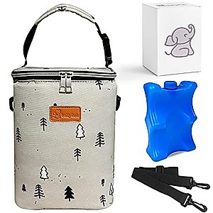 Breastmilk Storage Bag - Insulated Lunch Bag - Cooler Bag - Baby Bottle Bag - Daycare Bag - Travel Breast Milk Cooler Tote - Cooler Lunch Box - Six 4 Oz. or Four 9 Oz. Bottles – Grey