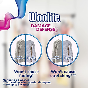 Woolite Damage Defense Liquid Laundry Detergent, Light Fresh Scent, 33 Loads, 50 Fl Oz