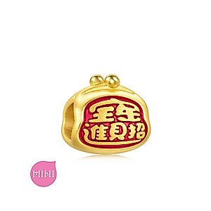 CHOW SANG SANG 999 24K Solid Gold Mini Charm Wealthy Pocket Charme Blessing Bracelet for Women 92978C