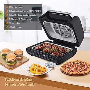 WMKGG Disposable Air Fryer Parchment Paper, 100 PCS Perforated Rectangular Air Fryer Liners for Ninja Foodi XL Smart FG551 6-in-1 Indoor Grill