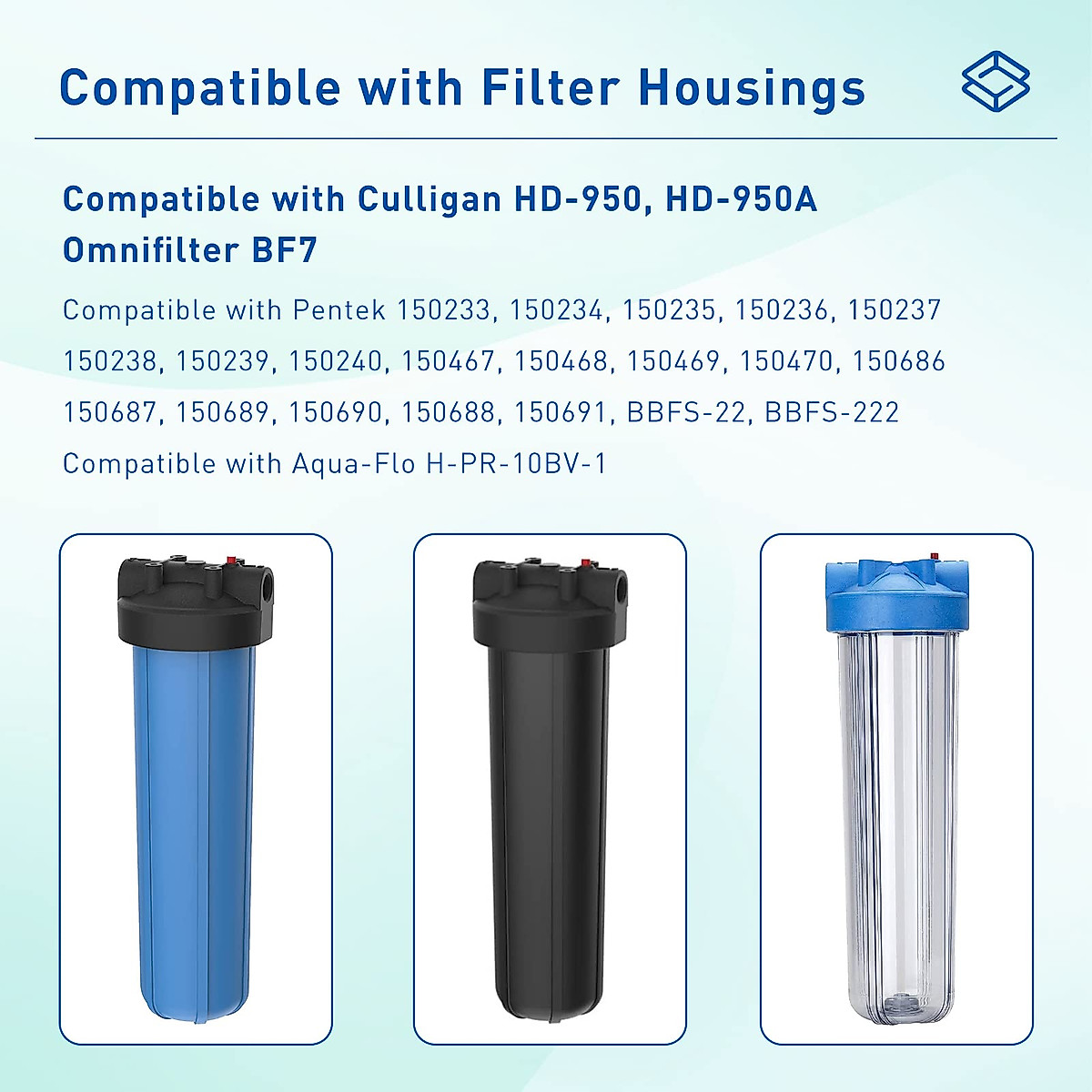 Water Filter O Ring 151122 Whole House Water Filter Gasket Compatible with Pentek Big Blue Water Filter System Cartridge Lid Seal Ring -6 Pack