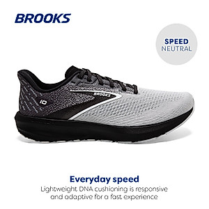 Brooks Men’s Launch 10 Neutral Running Shoe - Black/Blackened Pearl/White - 12.5 Wide