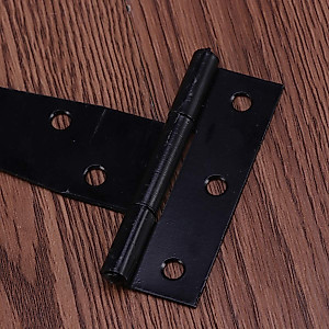 Hemoton 6PCS 4 gate Hinges for Wooden Fences Door Hinges Hardware Fence Hinges Garden shed Hinges T Shape Hinge self Closing Door Hinges Barn gate Hinges barn Door gate Steel Door Ball