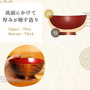 Japanese Wooden Soup Bowl Tochisiruwan Urushi