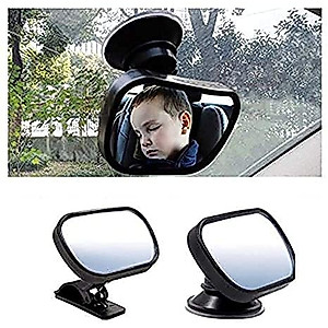 ZogeeZ Baby Car Mirror Set, Rear View & Head Rest Mirrors - Wide View for Better Viability - Shatter Resistant Seat Safety for Infants, Children, or Toddlers