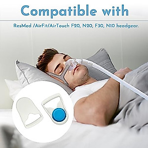 Headgear Clips Compatible with ResMed/AirFit/AirTouch N20, F20, N10, F30 Nasal/Mask Clips, Quick-Release Magnetic Headgear Clips Replacement Full Face Mask Clips Accessories 2 Pairs