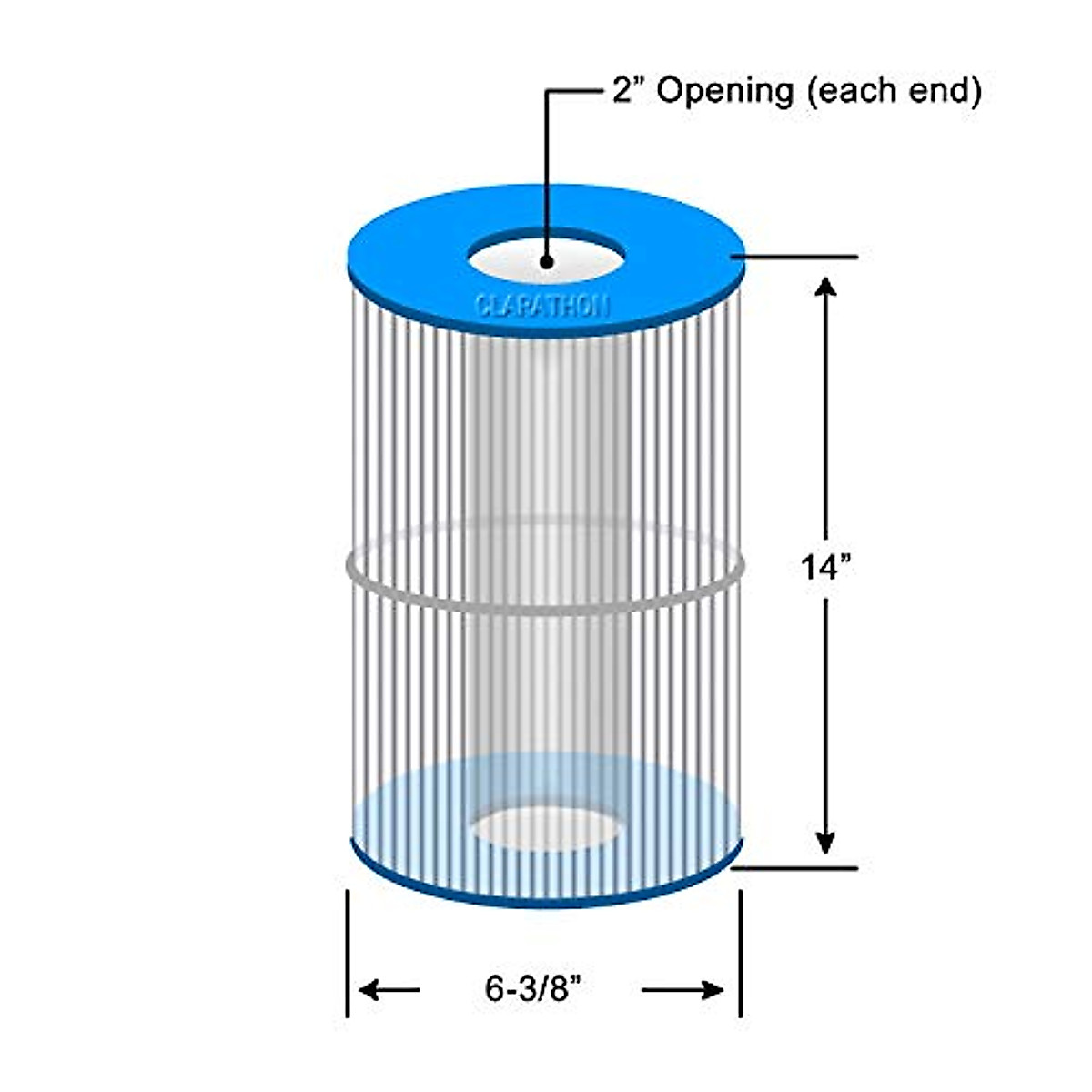 Clarathon Spa Filter for Limelight Hot Tub, 2018+ Pulse, Flash, Flair, Prism, Beam - 78161