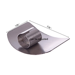 ShineIn Stainless Steel Adjustable Finger Guard Slice Safe for Cutting Vegetables Food