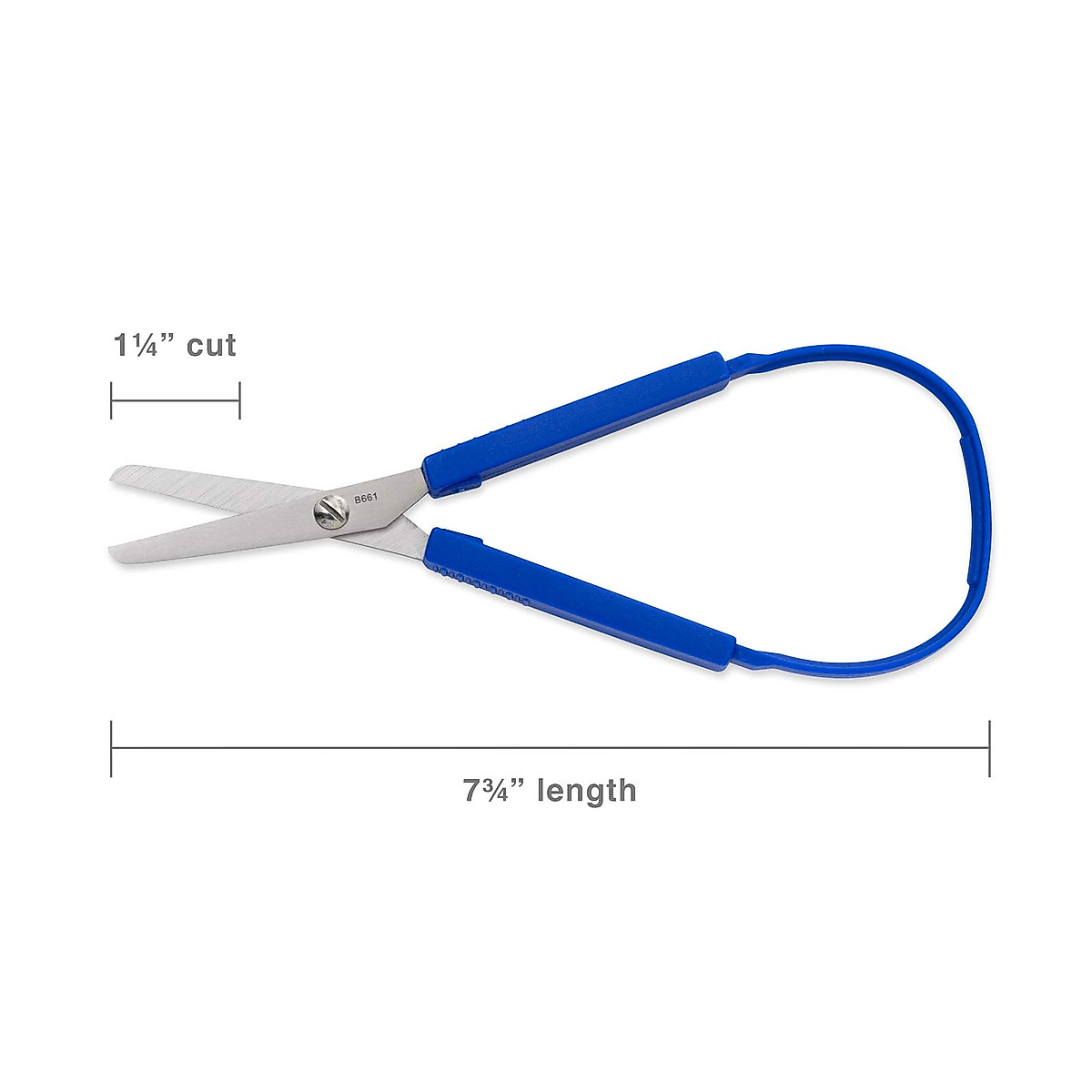 Hygloss Products Snippy Easy Spring Loop Scissors Flexible Handles, Stainless Steel Blades-Good for Special Needs and Fine Motor Skills-for Kids’ Arts & Crafts-7.75 Inches-Blue-1 Pair