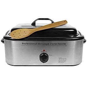 NRG Professional Hot Stone Warmer for Massage Therapy, 18 Quart - Hot Stone Heater Hot Stones Warmer Massage Stone Heater Massage Stone Warmer Massage Accessories - Adjustable Temperature Control