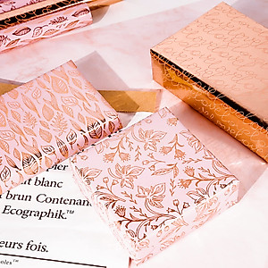 LeZakaa Metallic Wrapping Paper Roll - Pink and Rose Gold Love Print for Valentine‘s Day, Bridal Shower, Wedding, Birthday - 30 inch x 120 inch x 3 Roll