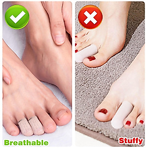 30Pcs Silicone Anti-friction Toe Protector Women, Breathable Toe Covers Sleeves Toe Protectors Caps Little Big Pinky Toe Protector for Men Women, Toe Guards for Feet Calluses Ingrown Toenails(Clear)