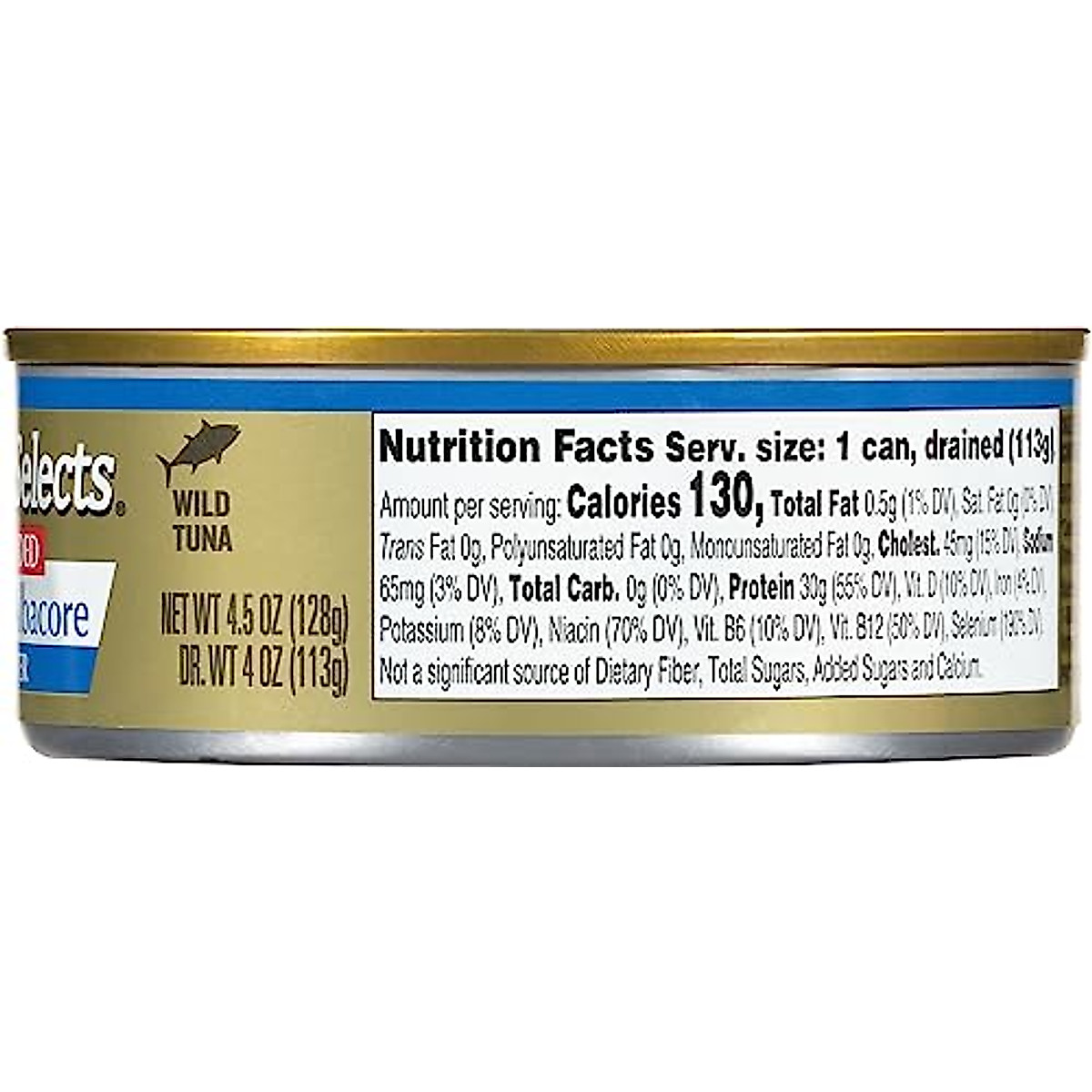StarKist Selects No Salt Added Chunk White Albacore Tuna in Water - 4.5 oz Can (Pack of 12)