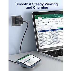 JSAUX Magnetic Wireless Charger Station Compatible with Mag-Safe Charger/iPhone 14/iPhone 14 Pro/iPhone 14 Plus/iPhone 14 Pro Max/iPhone 13/13 Pro/13 Pro Max/13 Mini/iPhone 12, Mag Charger Space Grey