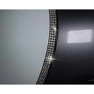 eing Door Edge Anti-Scratch Sticker Door Crash Bumper Crystal Bling Protection Tape Rubber Strip Car Door Protector/ Guard,90cm/35.4" Each One,4Pack/Set,White