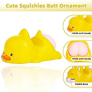 MuMyer Cute Phone Holder Funny Dog Cell Phone Stand with Cartoon Silicone Butt for Desk Home Office Car Decor Ornament Gift