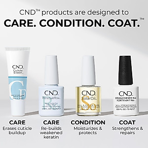 CND™ Strengthener RXx, Nail Strengthener for Tougher, Stronger Nails & Protection for Thin Nails, 0.5 Fl Oz (Pack of 1)