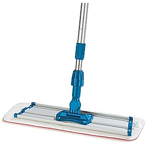 Carlisle FoodService Products Telescopic Mop Handle for Flat Head Mops for Floor Cleaning, Home, Kitchen, Restaurants, Office, And Janitorial Use, Aluminum, 43 - 70 Inches, Silver