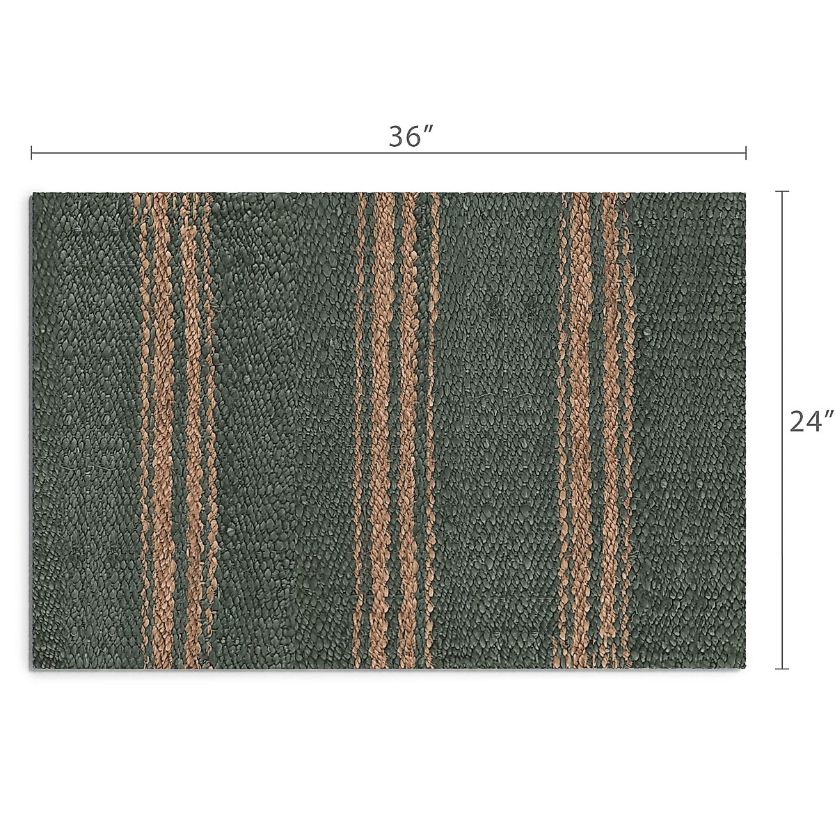 Barnyard Designs Jute Rug 2 x 3, Farmhouse Rug, Natural Rug, Woven Rug, Sisal Rug, Jute Area Rug, Tan Rug, Jute Runner Rug for Hallway, Bathroom, Entryway or Accent Piece