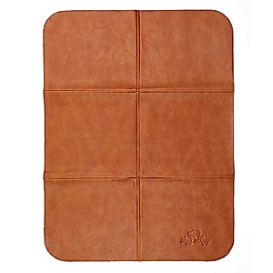 Itzy Ritzy Mini Diaper Bag Backpack - Chic Mini Diaper Bag Backpack with Vegan Leather Changing Pad, 8 Total Pockets (4 Internal and 4 External), Grab-Top Handle and Rubber Feet, Cognac