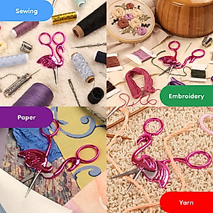 JubileeYarn Flamingo Craft Embroidery Scissors - Pink - 1 Pair