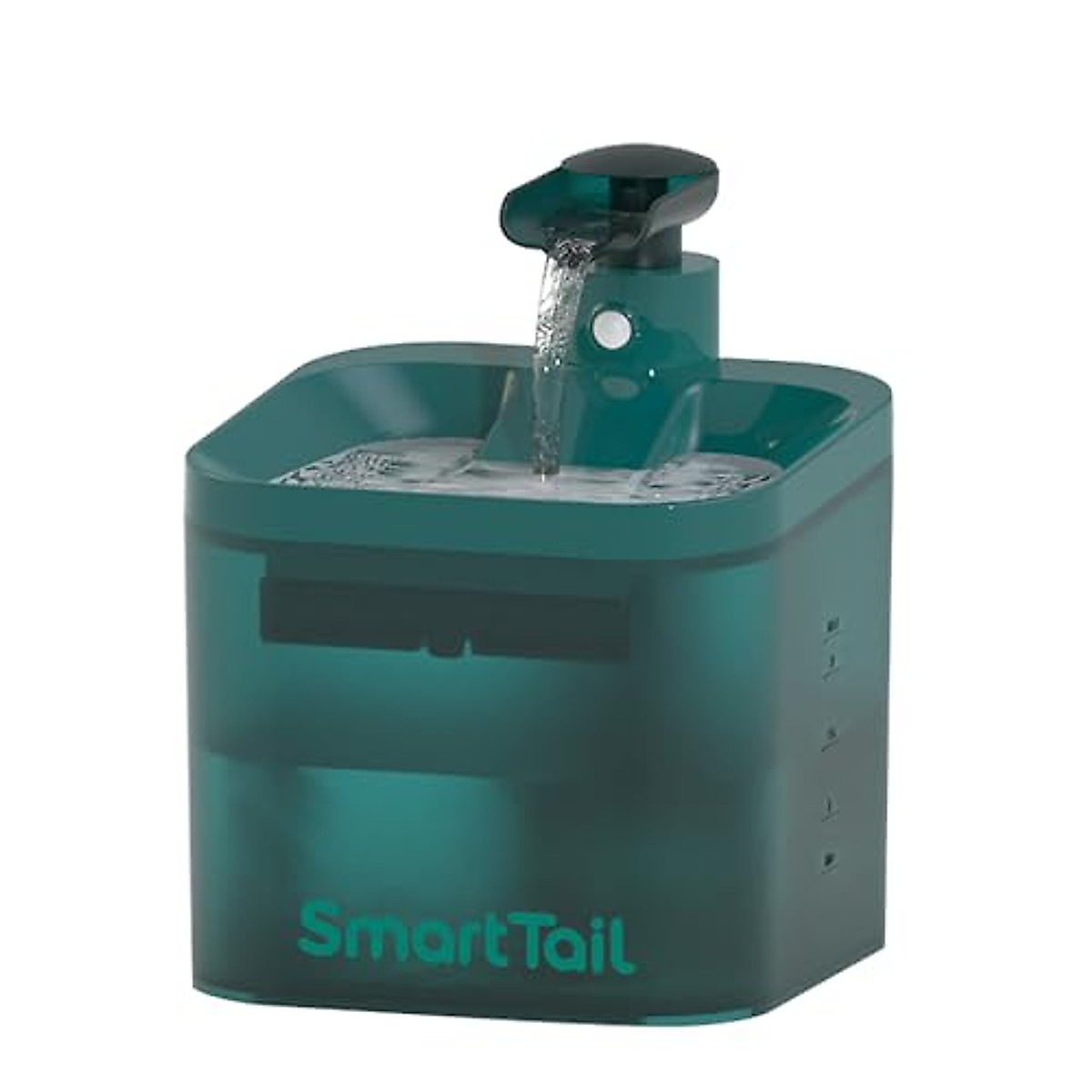SmartTail Cat Water Fountain,Pet Water Fountain for Cats Indoor Battery Operated,74oz/2.2L Automatic Dog Water Dispenser with a Filter,Water Level Window,BPA-Free, Green