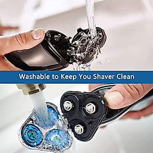 HQ8 Replacement Heads Compatible with Philips Electric Shavers, HQ8 Replacement Razor Blades Fit for Norelco Aquatec HQ8 Series Shaving Head, OEM HQ8 Heads Upgraded for PT730 AT880 AT811, 6-Pack