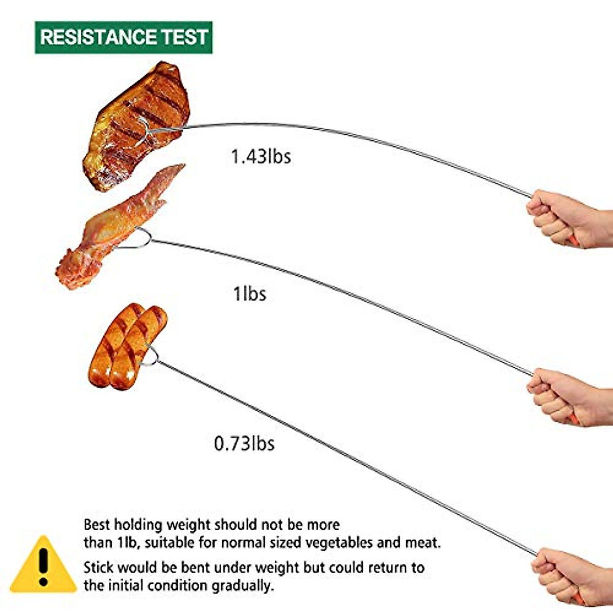 M MCIRCO Marshmallow Roasting Sticks,Set of 12 Pack 45'' Telescoping Smores Skewers Hot Dog Extending Stainless Steel Forks for Camping, Campfire, Bonfire Kids, Multicolor,Include 20 Bamboo Skewers