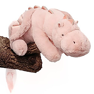YOUBLEK 40In 2Lb Weighted Stuffed Animals,Cute Plush Dragon,Weighted Stuff Dinosaur Toy for Kids Adult Gift or Decoration(Pink, 40Inches/2Lbs)