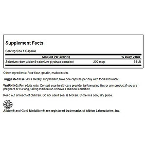 Swanson Albion Complexed Selenium 200 mcg 90 Capsules
