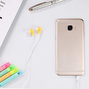 CN-Outlet Wholesale Bulk Earbuds Headphones 100 Pack for iPhone, Android, MP3 Player (Yellow)
