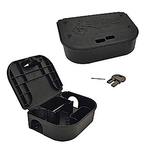 Exterminator’s Choice - Mice Bait Station - Includes Two Small Bait Station and One Key - Heavy Duty Bait Box for Mice and Other Pests - Durable and Discreet