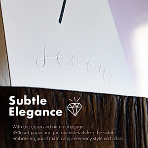 Siko Table Numbers 1-20 - Double Sided Wedding Table Numbers with Head Table Card & Embossed Details - 4x6 inches, Self-Standing Table Cards for Wedding Reception | Perfect for Special Occasion Events